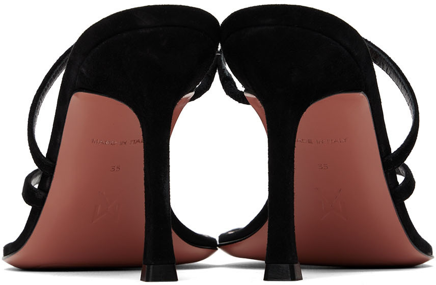 Amina Muaddi Black AMI Heeled Sandals Amina Muaddi
