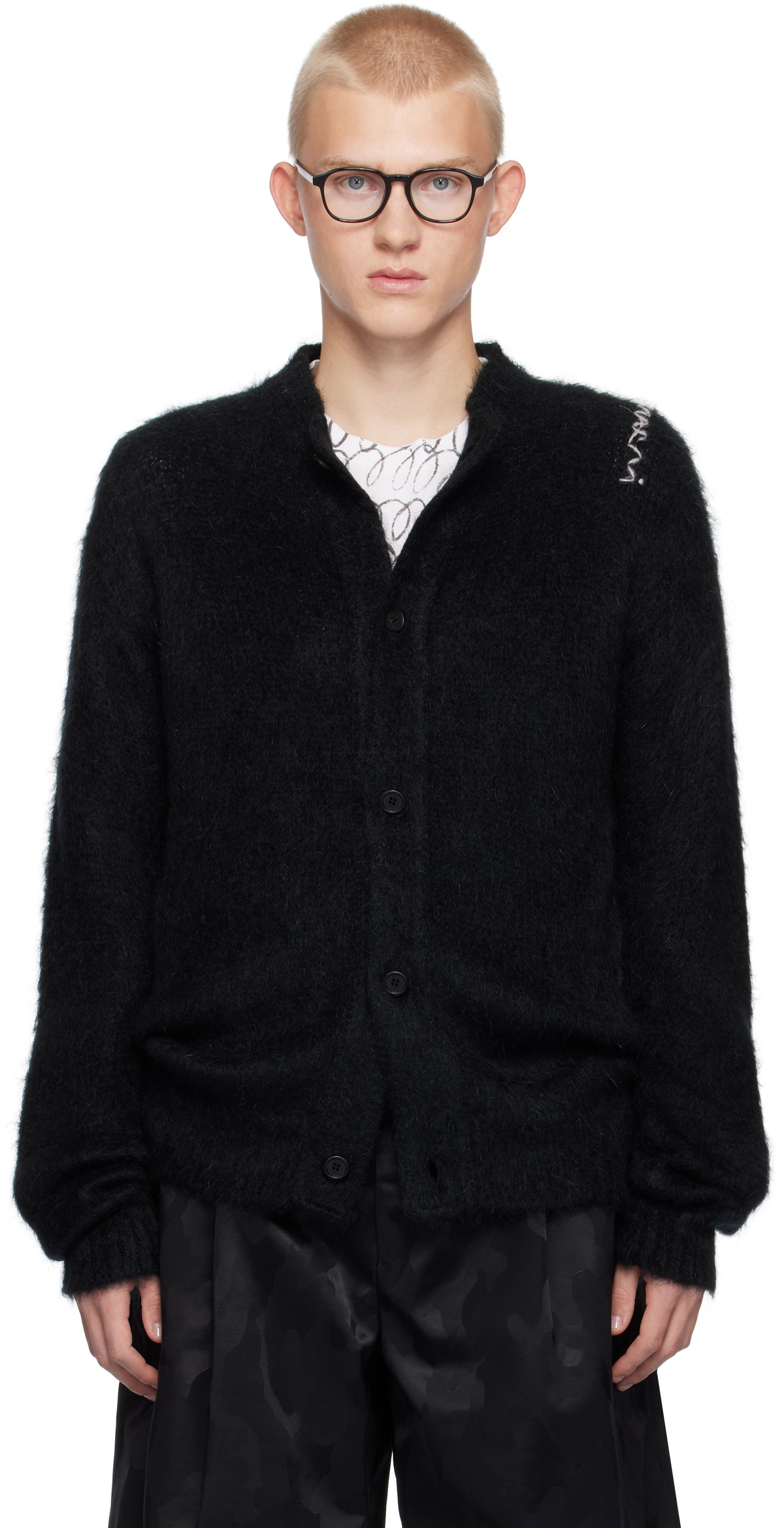 Marni Black Fuzzy Wuzzy Cardigan Marni