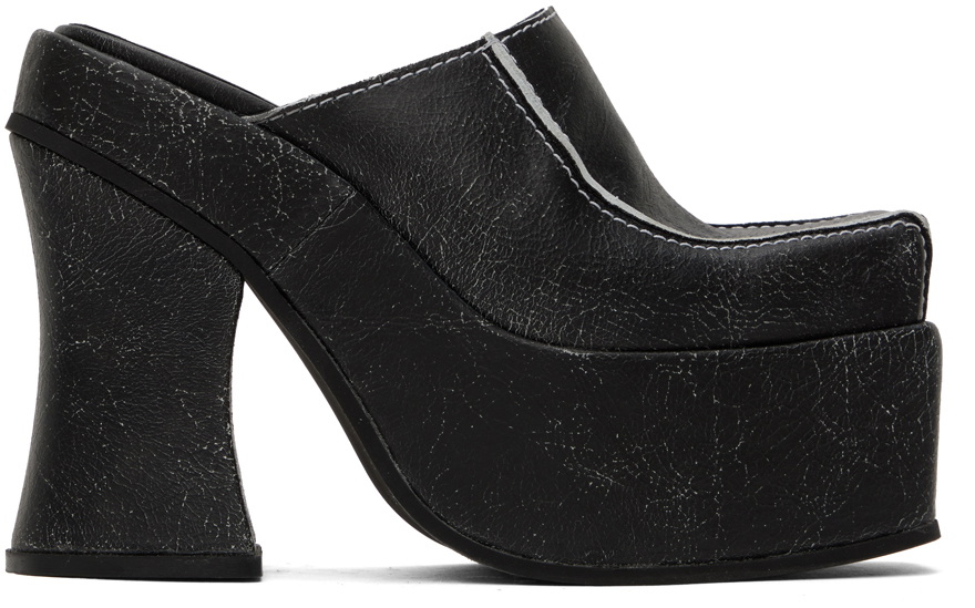 Eckhaus Latta Gray Platform Mules Eckhaus Latta