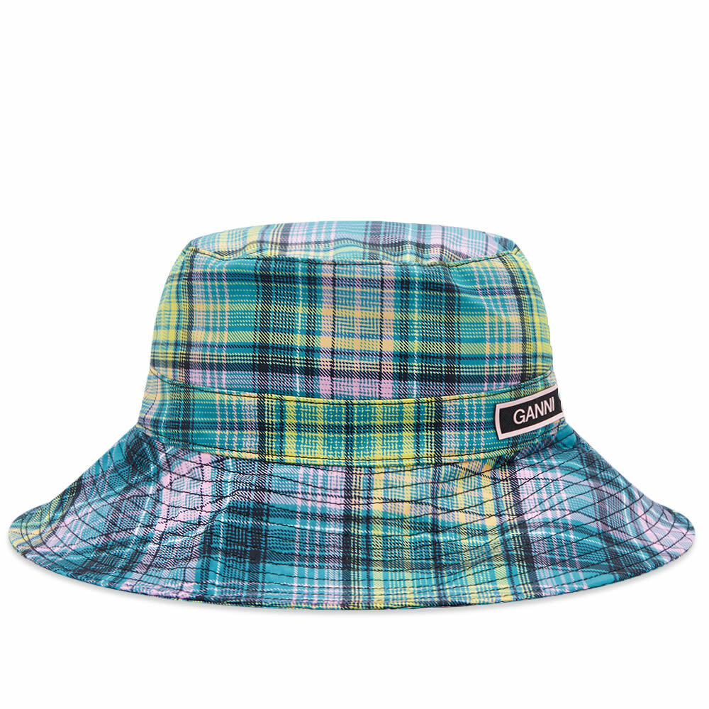 GANNI Women's Recycled Tech Bucket Hat in Lagoon GANNI