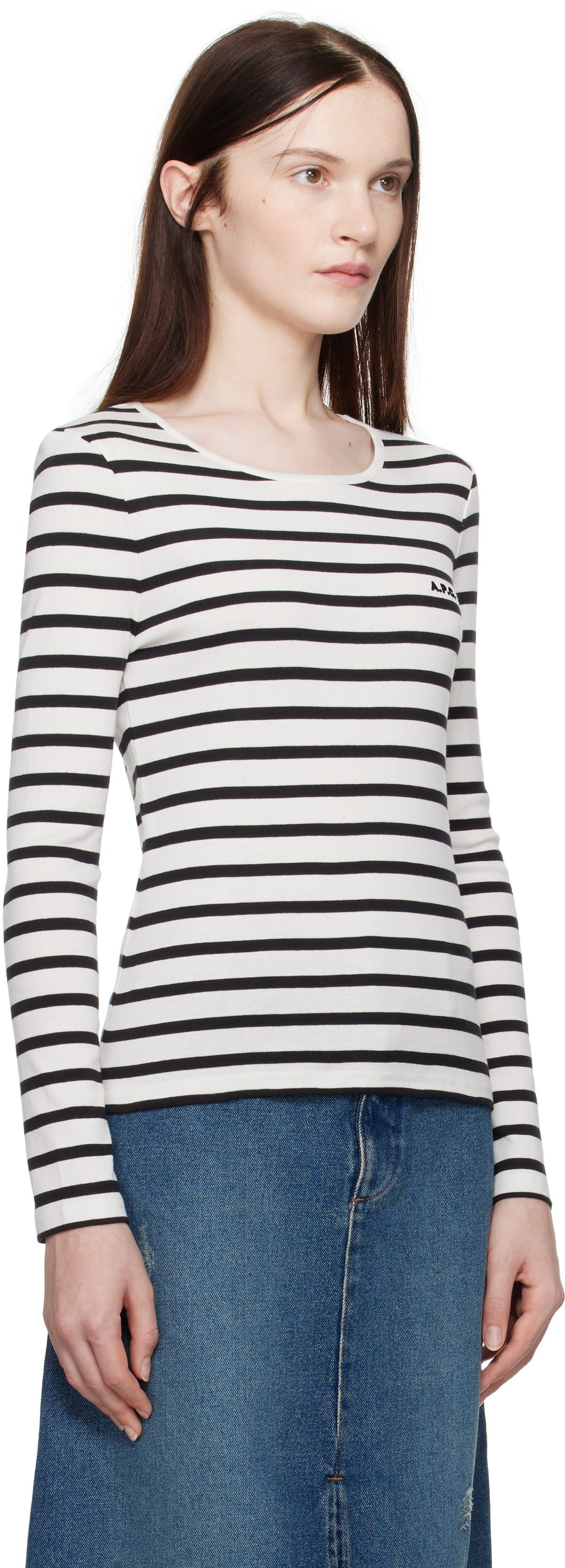A.P.C. White & Black Thelma T-shirt A.P.C.