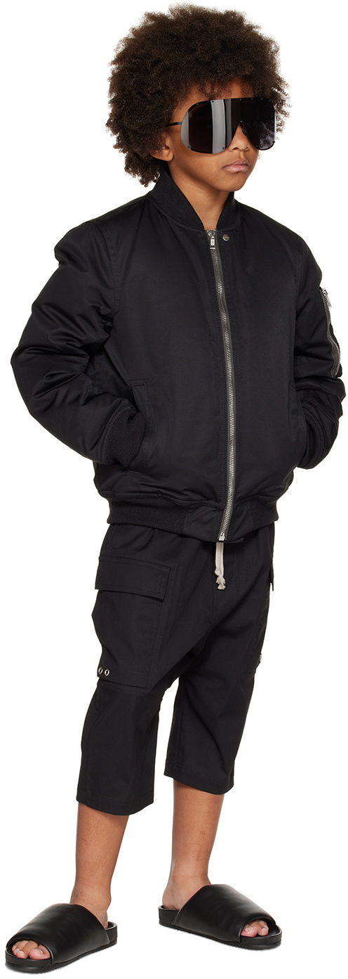 Rick Owens Kids Black Puffer Slides Rick Owens