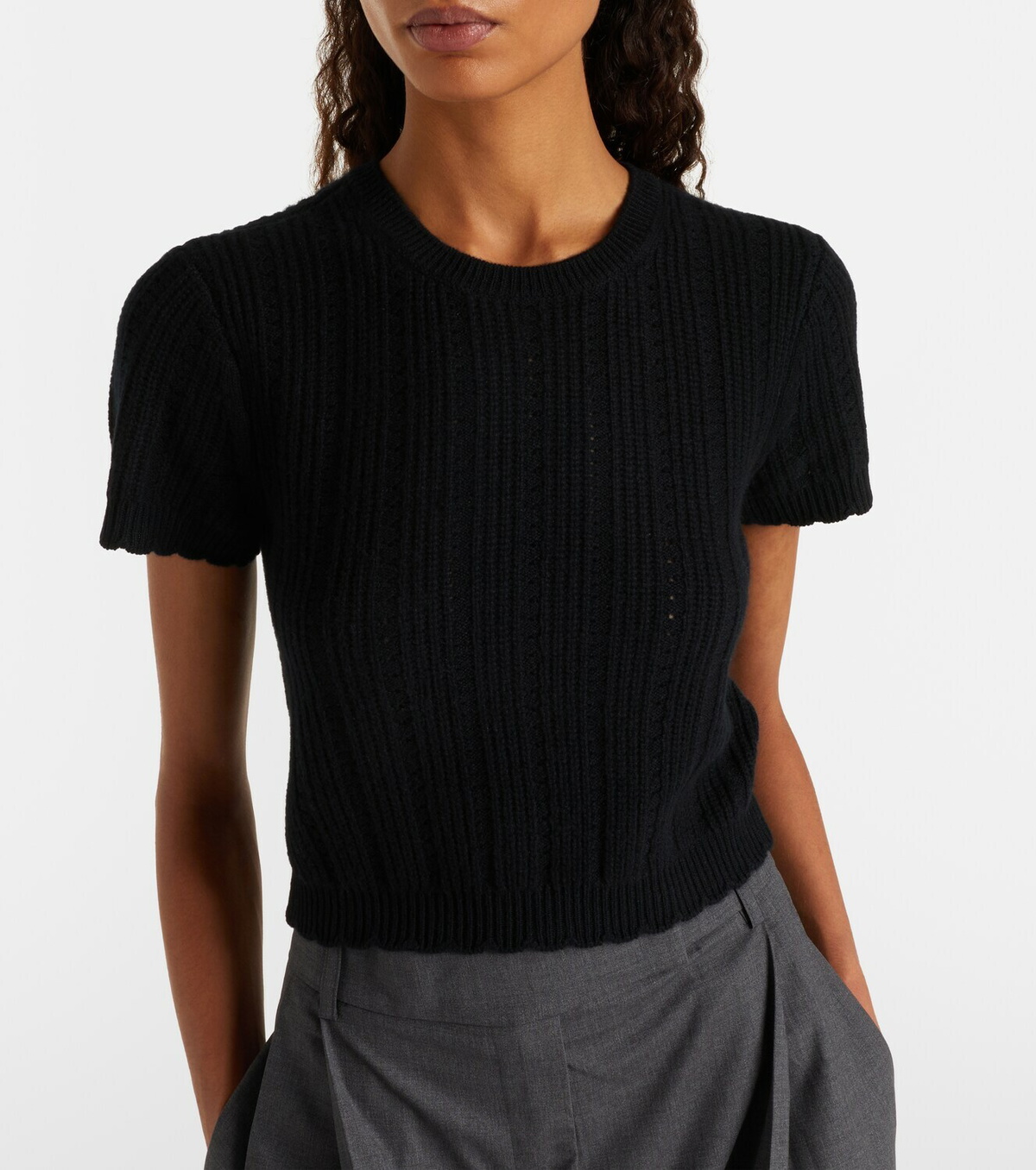 Frame The Getaway cashmere crop top Frame Denim