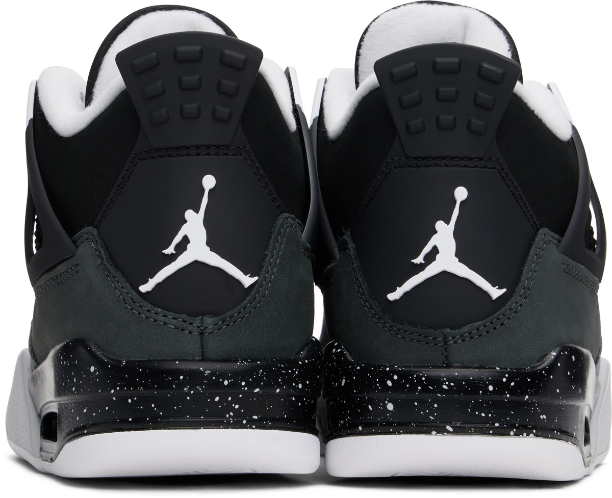 Nike Jordan Big Kids Black Air Jordan 4 Retro Sneakers Nike Jordan Brand