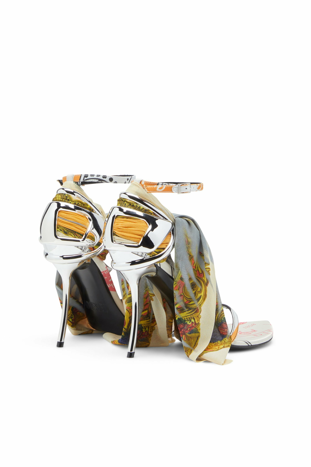 Diesel D-Ten & Half-Bandana stiletto sandals in satin - Sandals Womens ...