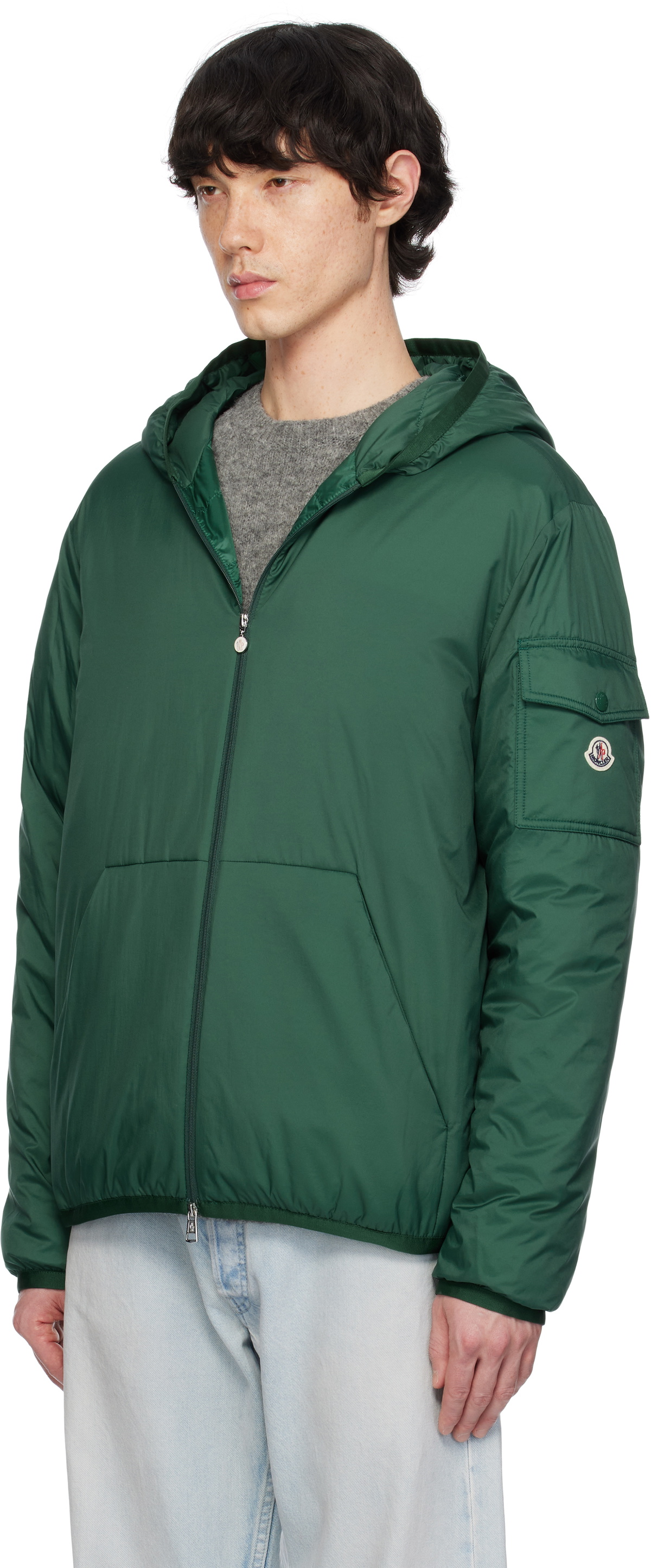 Moncler Green Monteynard Hooded Short Down Jacket Moncler