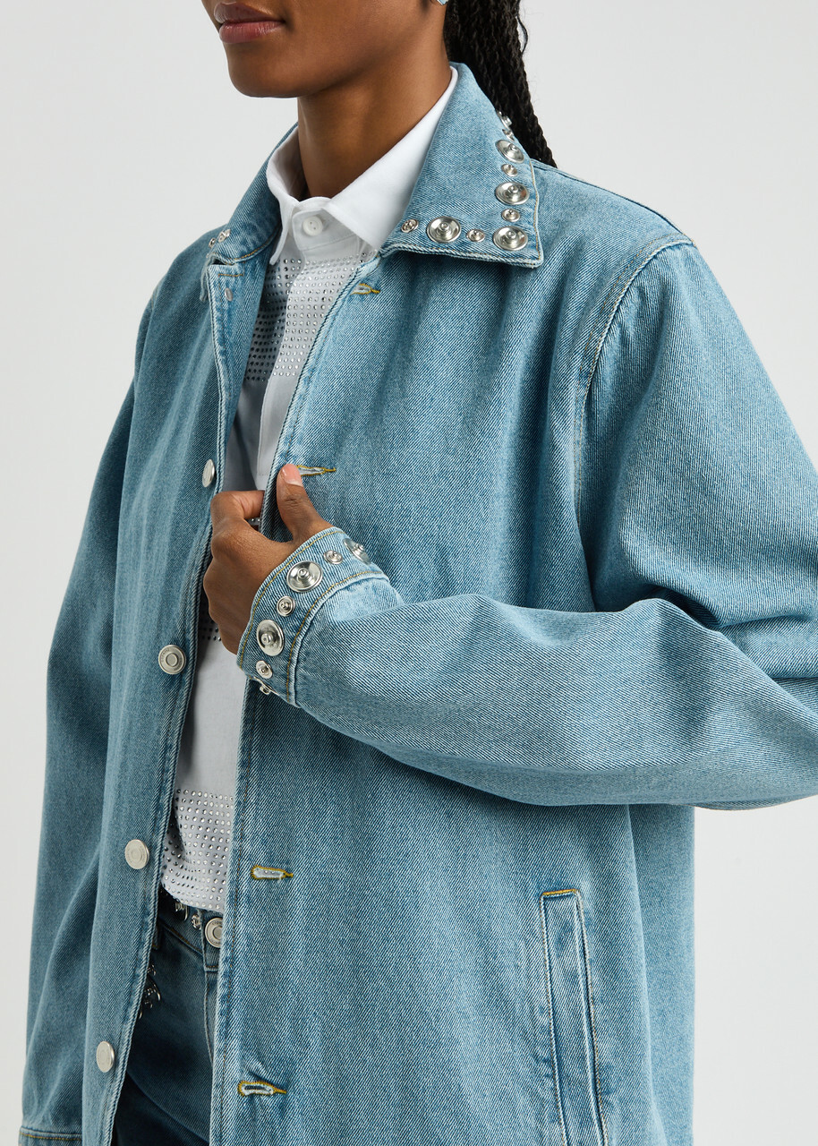 Coperni Studded Denim Jacket Blue Coperni