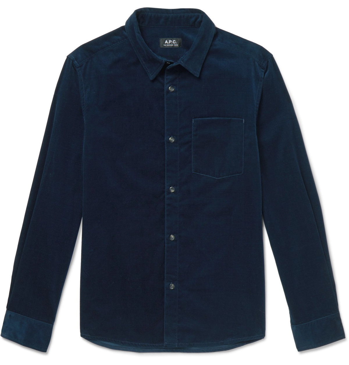 A.P.C. - John Cotton-Velvet Shirt - Blue A.P.C.
