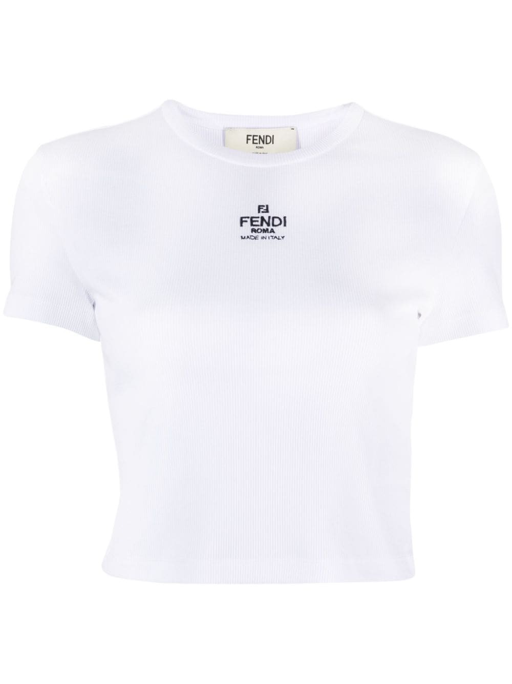FENDI - Logo Cotton T-shirt Fendi