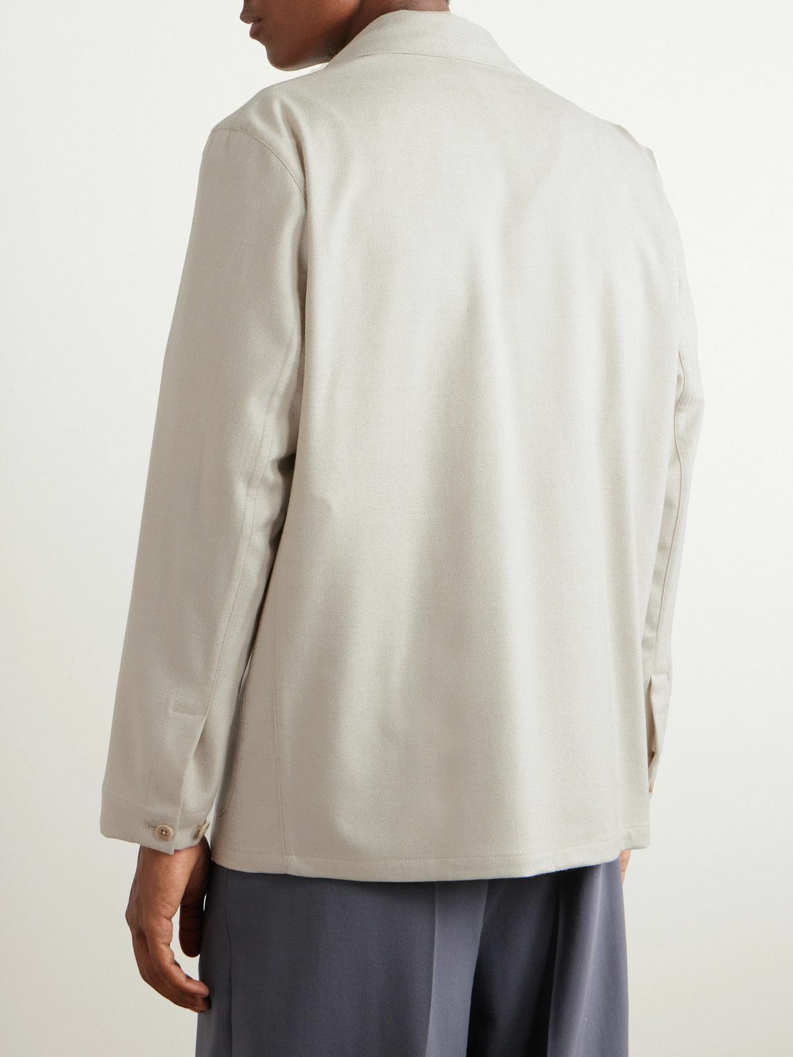 Stòffa - Double-Breasted Wool Suit Jacket - Neutrals STÒFFA