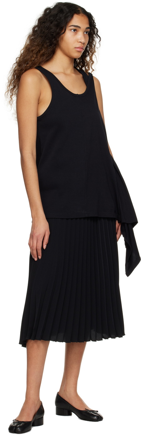 MM6 Maison Margiela Black Spliced Tank Top MM6 Maison Margiela