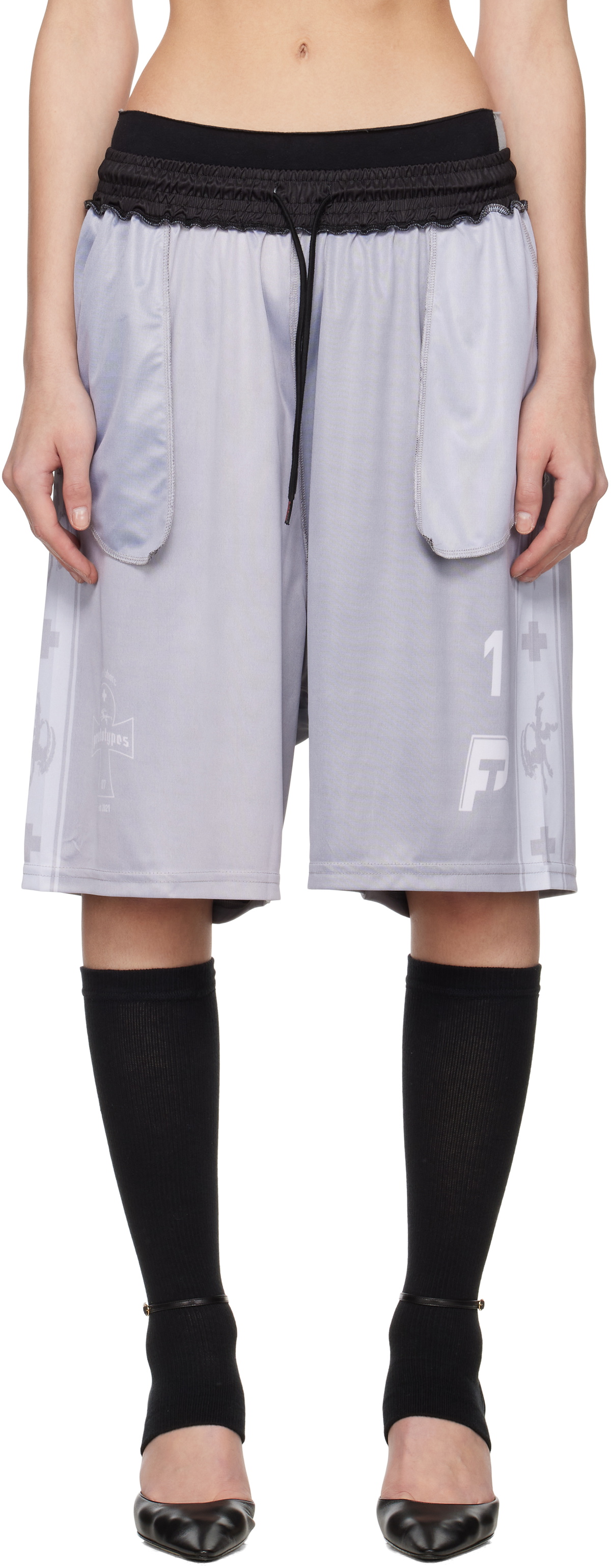 Prototypes Gray Insideout Football Shorts PROTOTYPES