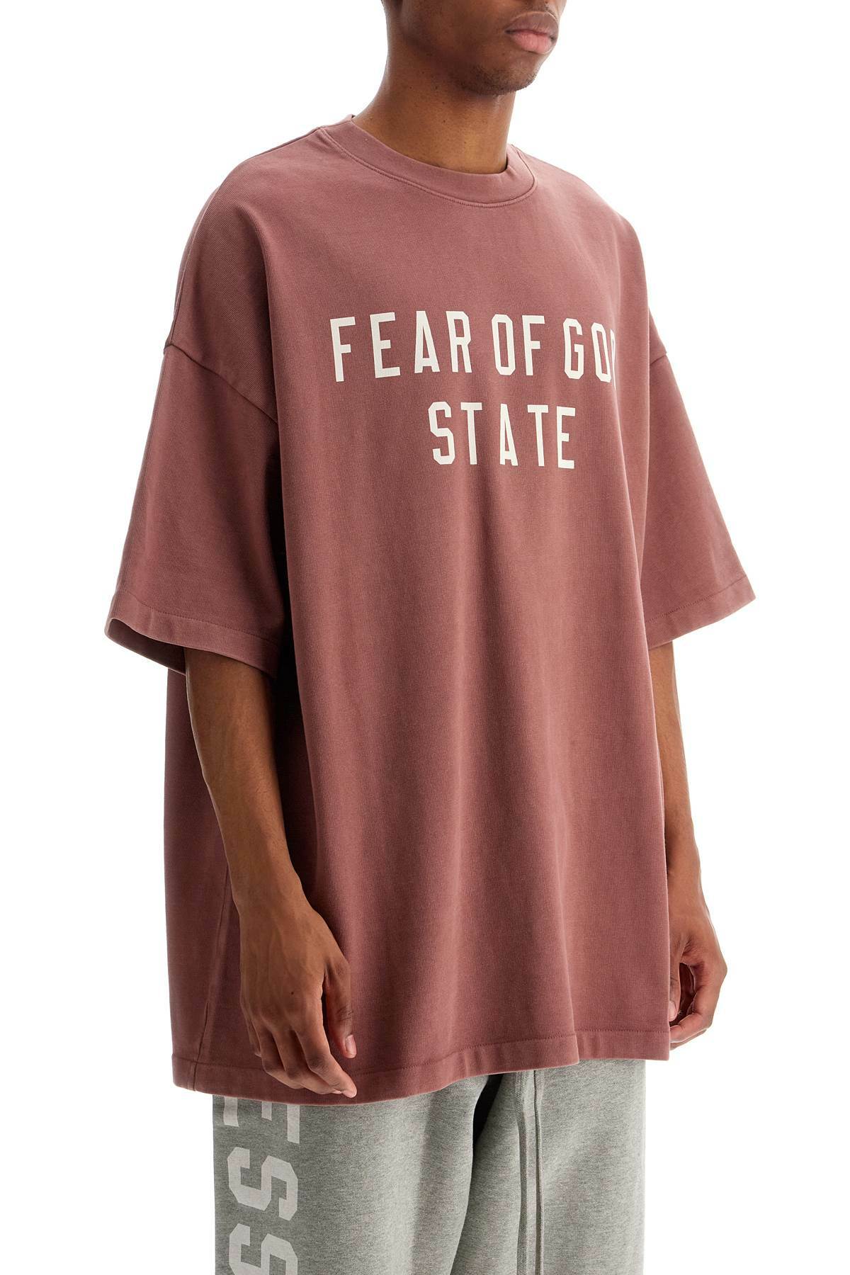 FEAR OF GOD ESSENTIALS heavy crewneck tee Red Fear Of God Essentials