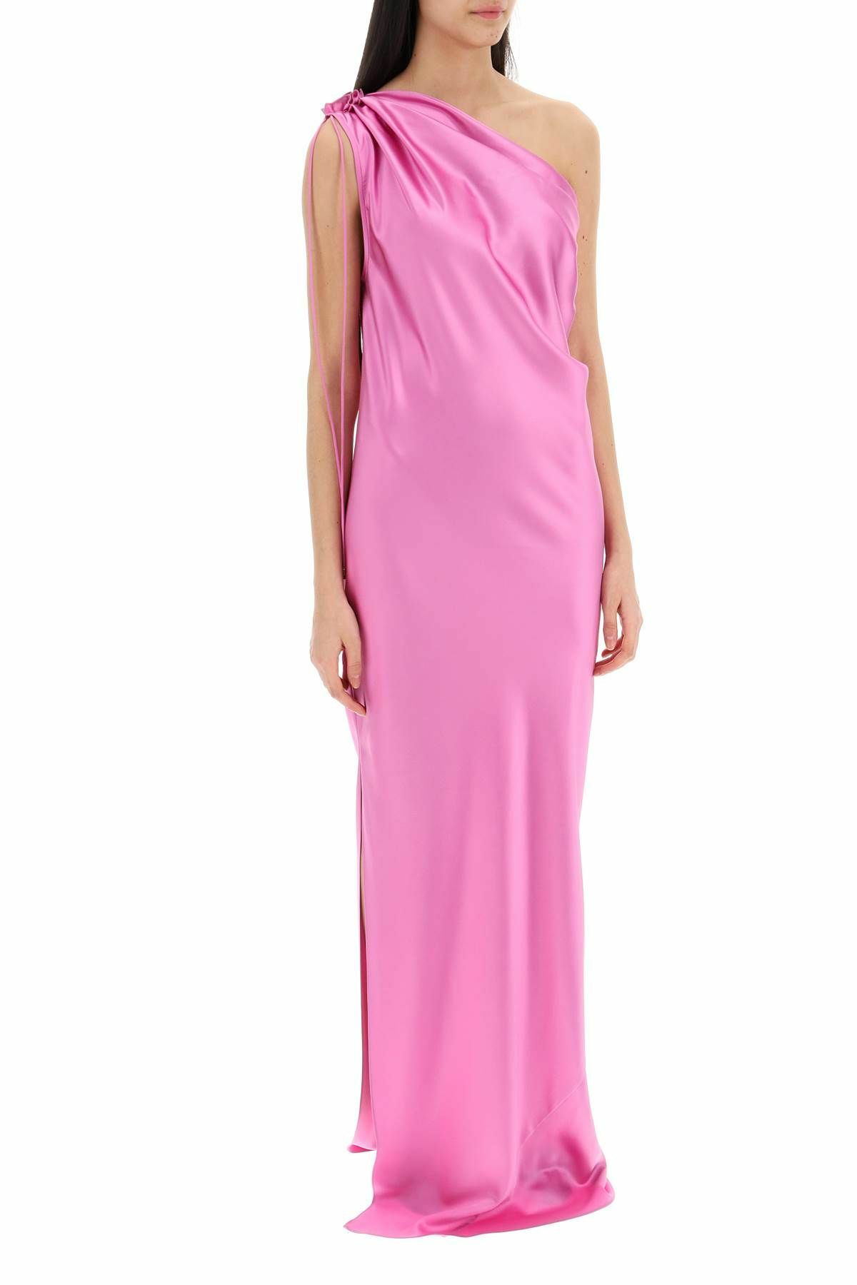 MAX MARA "silk satin opera dress" Fuchsia Max Mara
