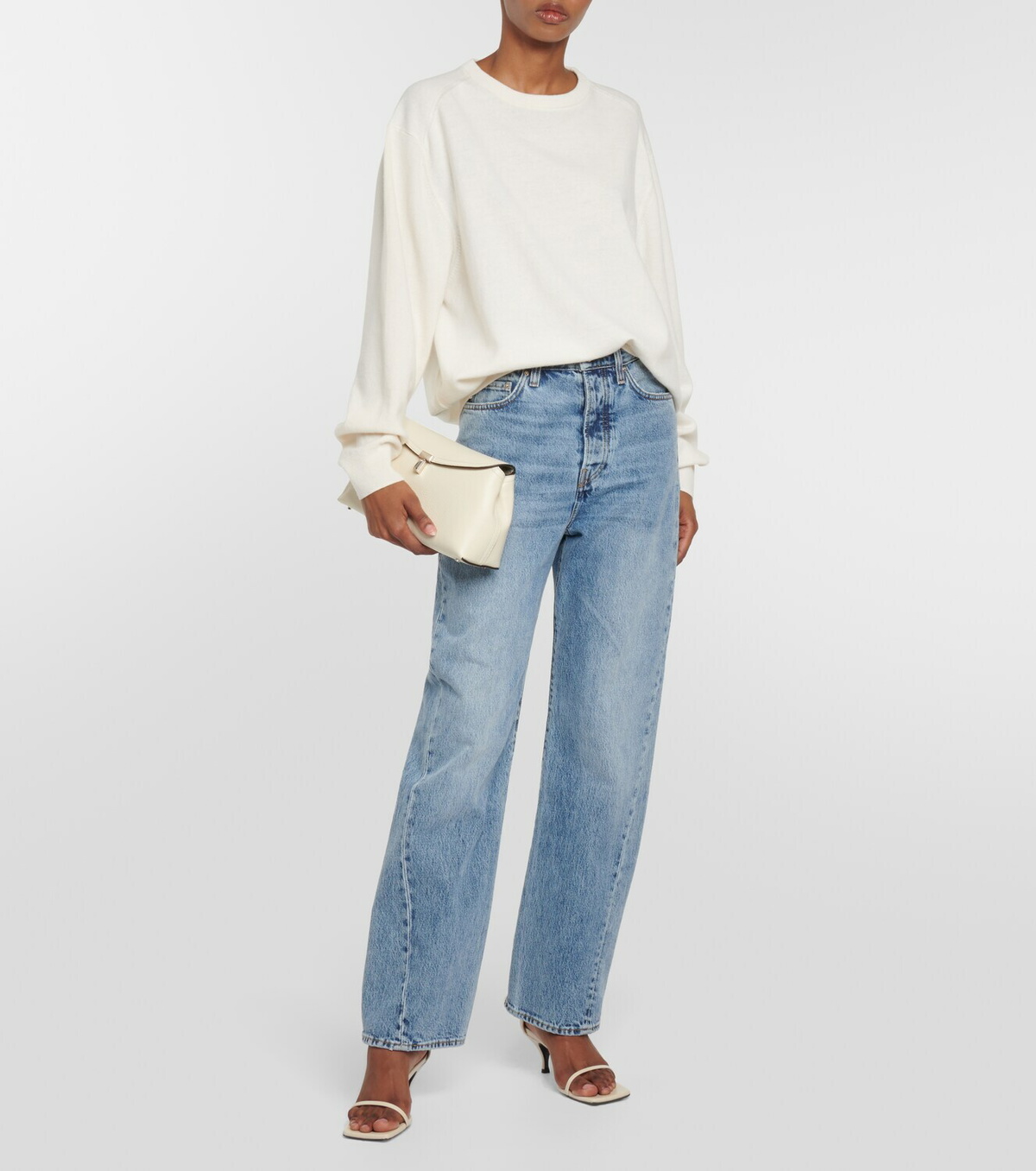Toteme T Lock Small leather clutch Toteme