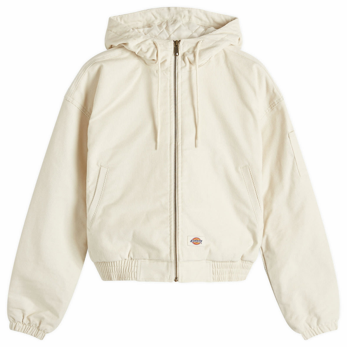 Dickies Women's Corduroy Hooded Jacket in Whitecap Gray Dickies Construct