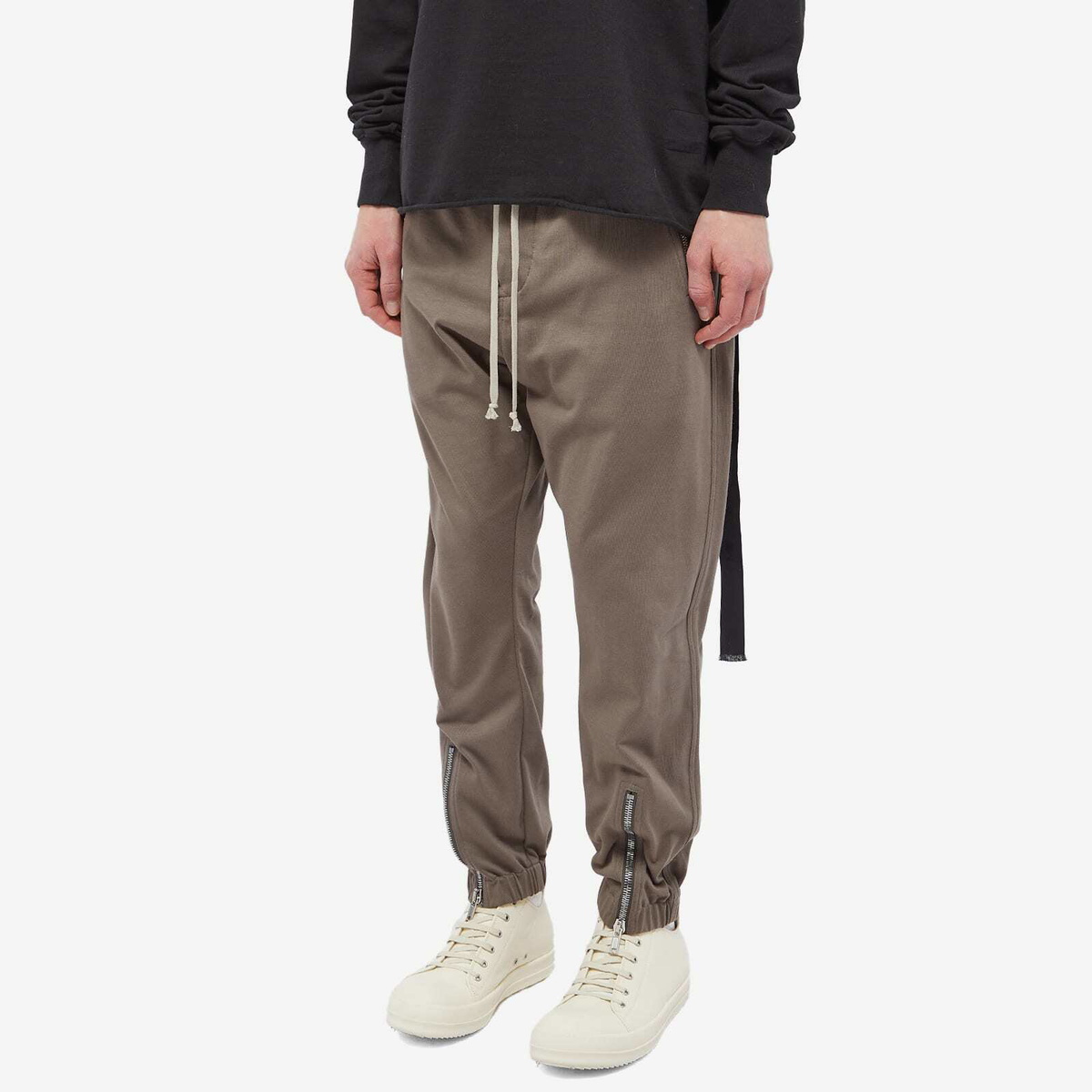 Rick Owens Men's Tecutal Zipped Track Pant in Dust Rick Owens