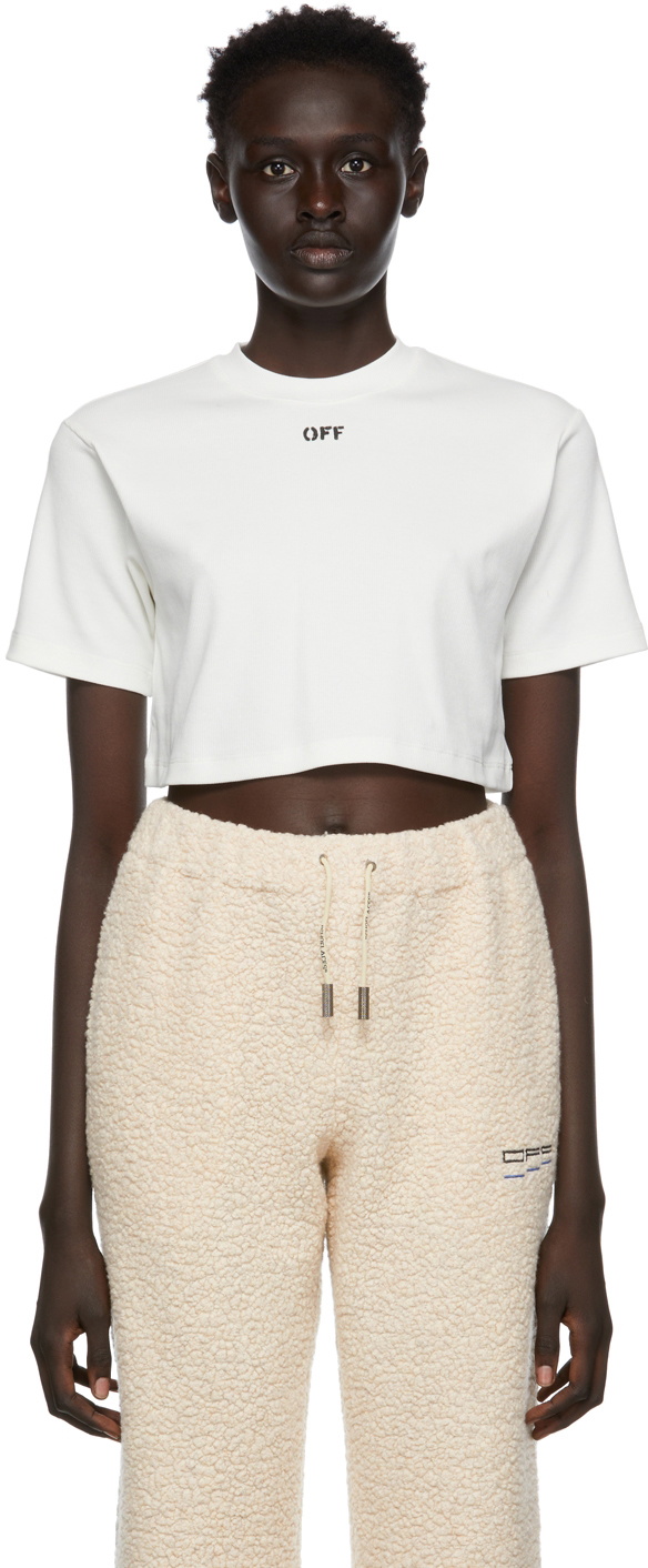 Off-White White Basic Casual T-Shirt Off-White