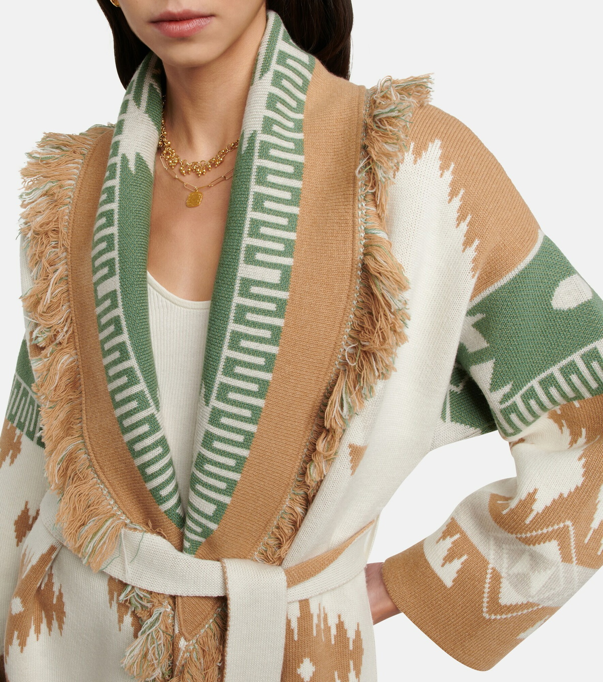 Alanui - Icon jacquard wool coat Alanui