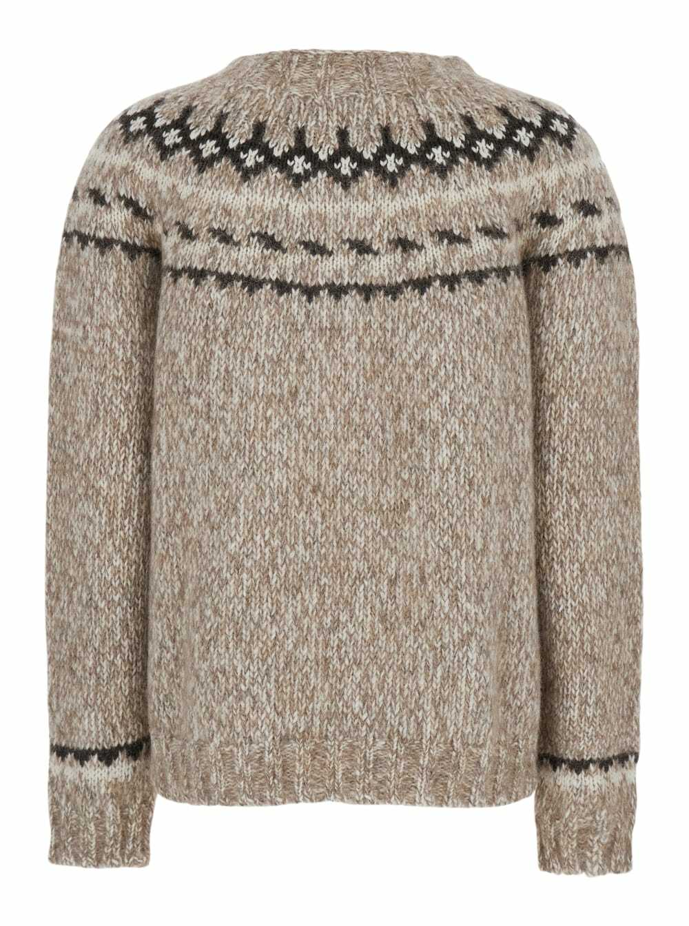Parosh Beige Crewneck Sweater In Wool Blend Woman Parosh