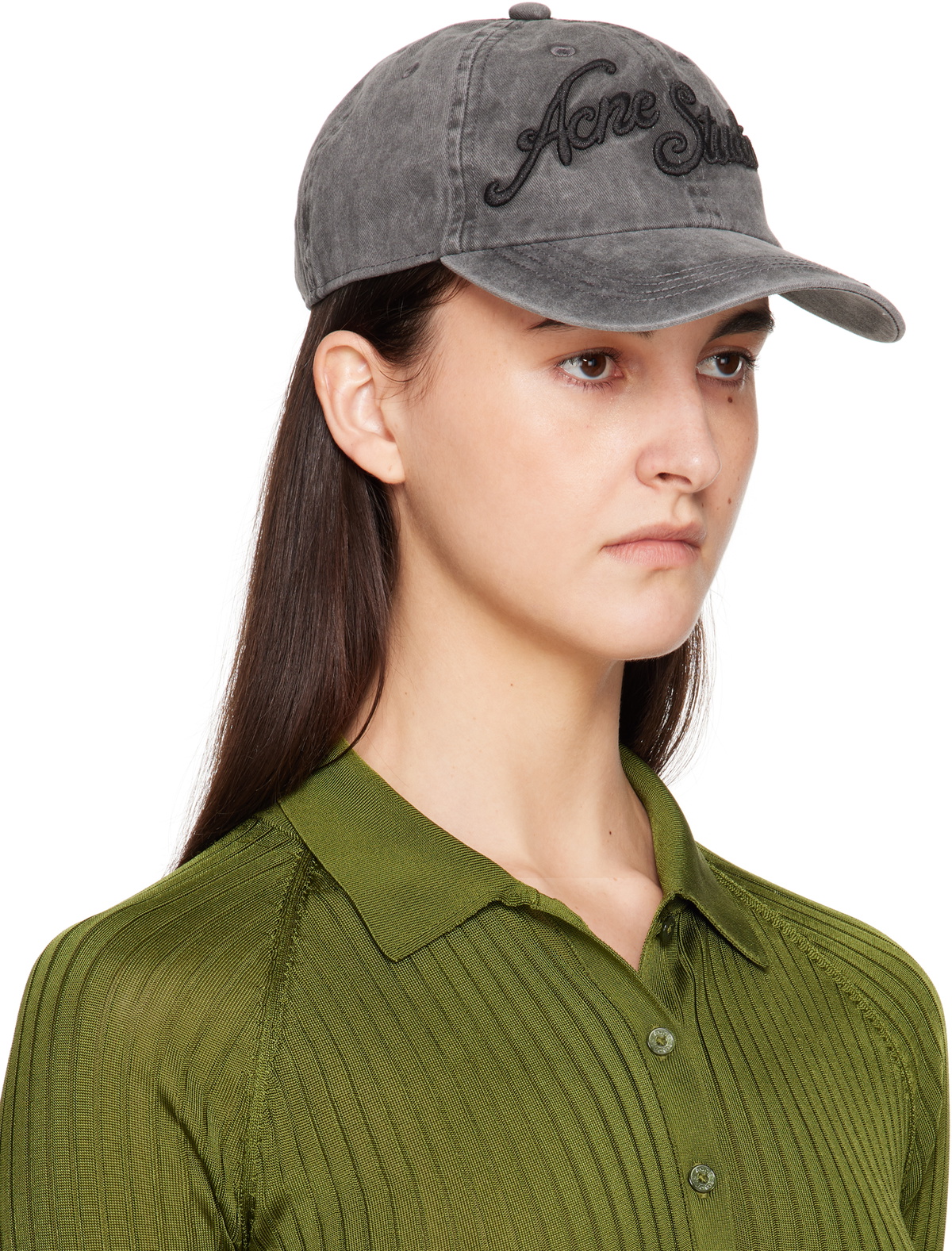 Acne Studios Black Logo Cap Acne Studios