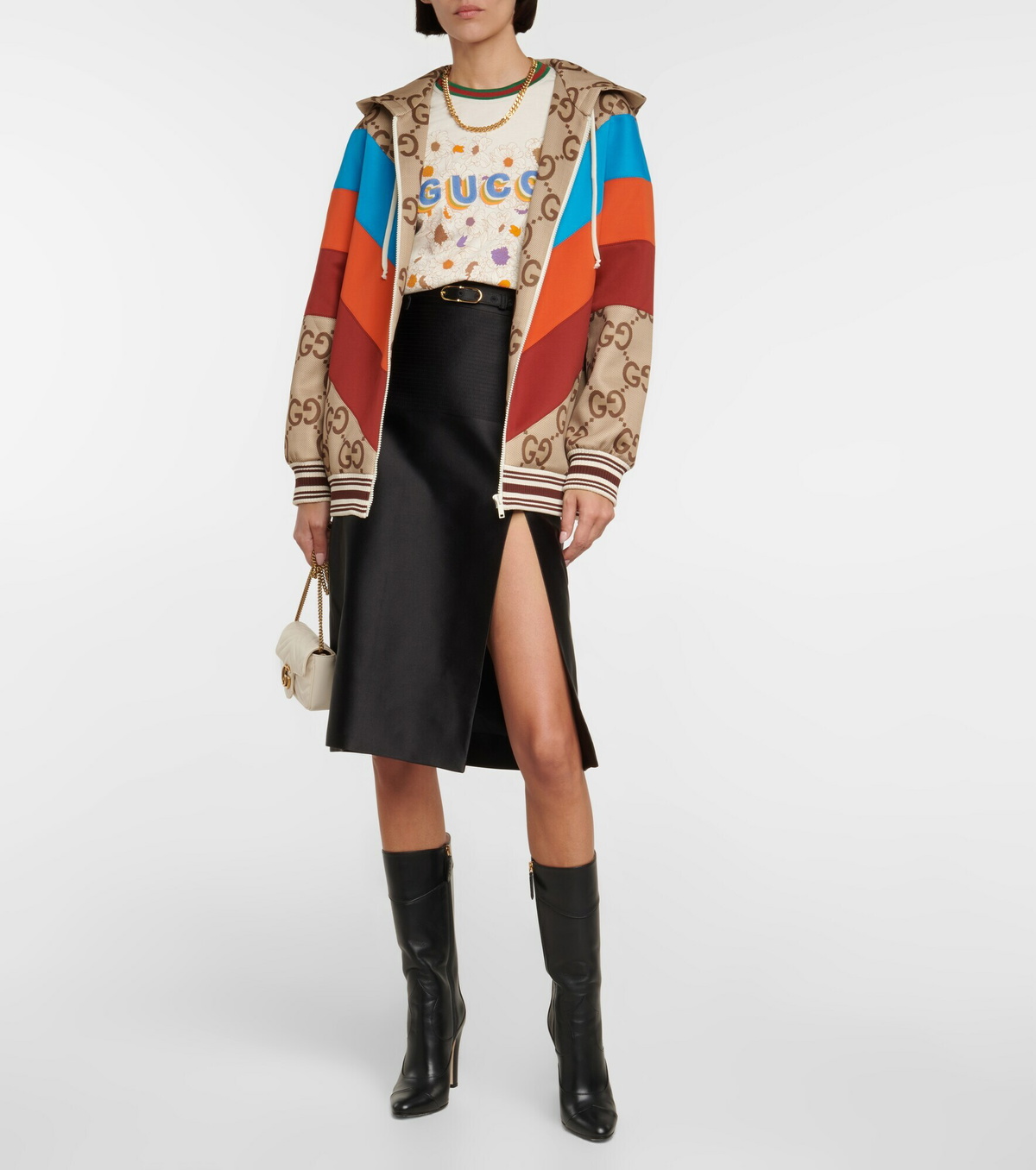 Gucci - Intarsia Jumbo GG zip-up hoodie Gucci