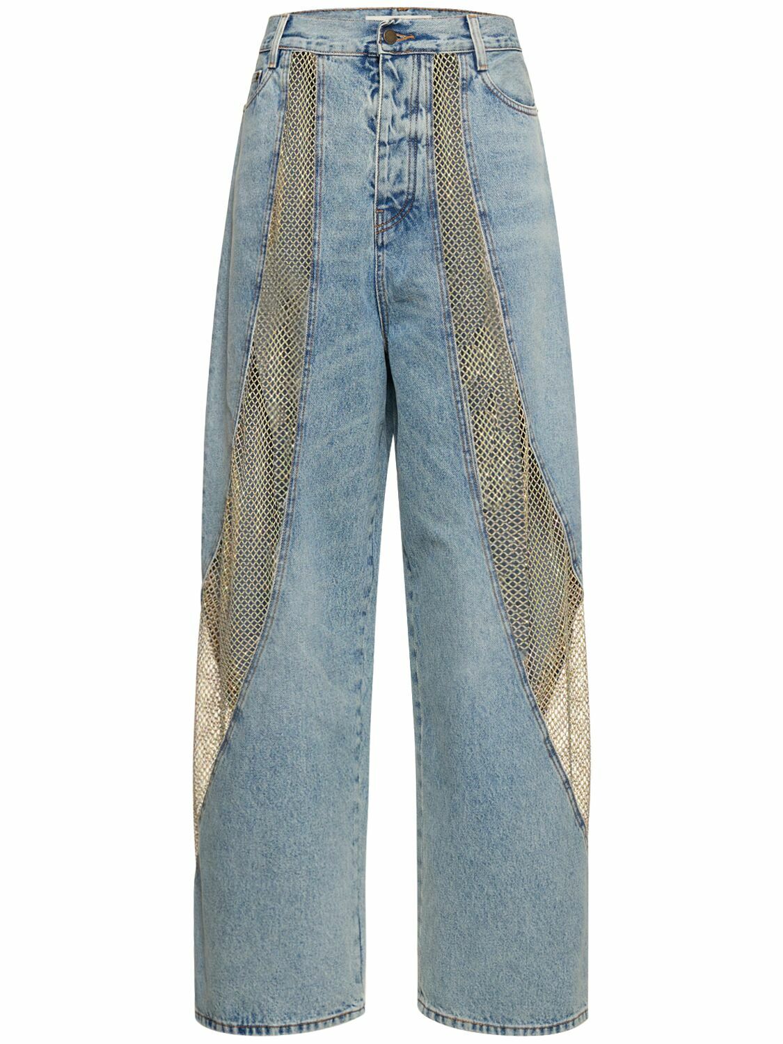 DARKPARK Lady Ray Embellished Wide Denim Jeans DARKPARK