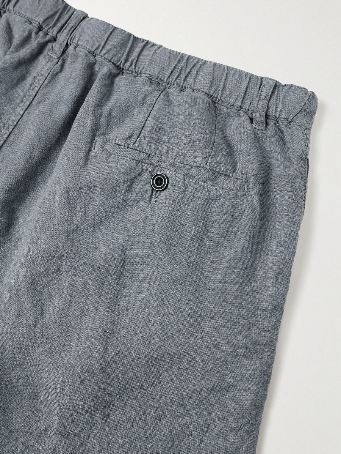 Hartford - Tank Linen Drawstring Shorts - Gray Hartford