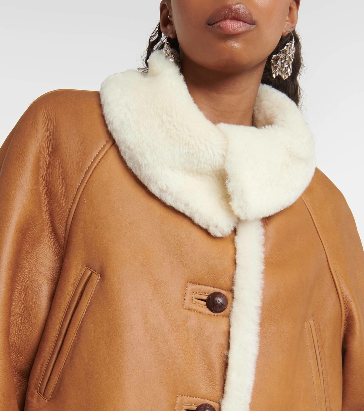 Isabel Marant Astana leather and shearling coat Isabel Marant