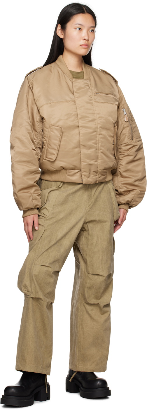 Entire Studios Tan A-2 Bomber Jacket Entire Studios