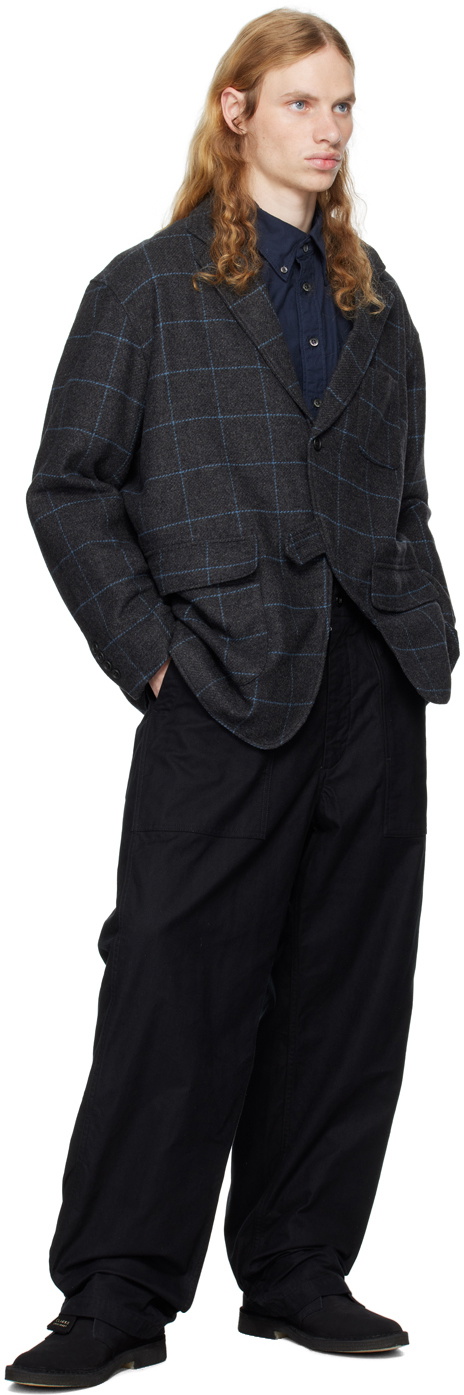Engineered Garments Gray Slanted Blazer Engineered Garments