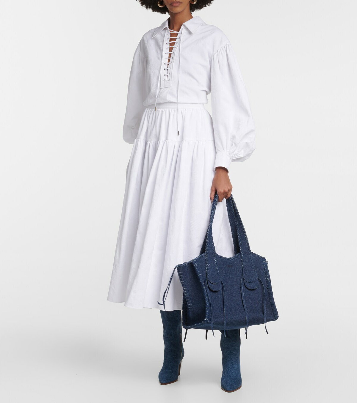 Chloé Mony Medium denim tote bag Chloe