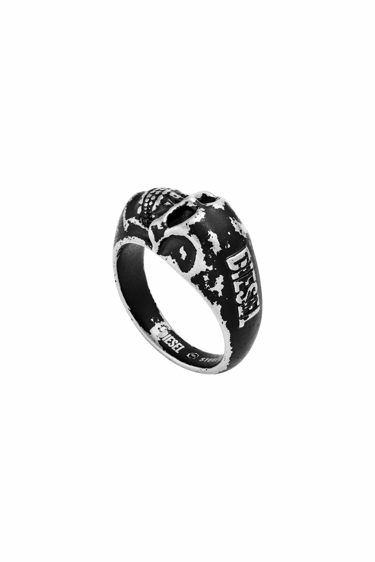Diesel Stainless Steel Skull Ring - Rings - Unisex - Black Diesel