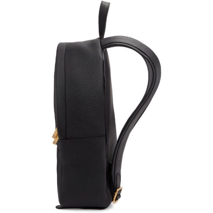Thom Browne Black Leather Small Unstructured Backpack Thom Browne