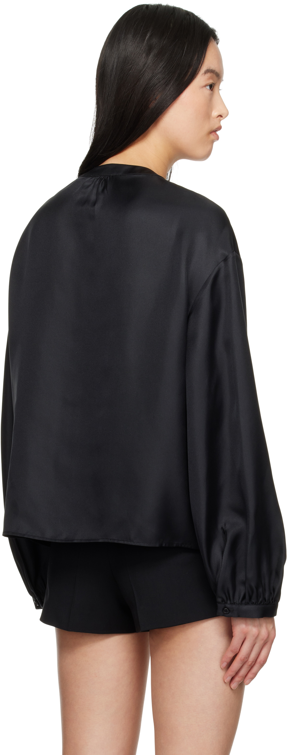 Loulou Studio Black Voluminous Blouse Loulou Studio