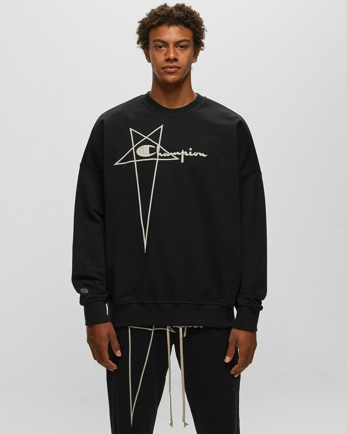 Rick Owens X Champion Pullover Sweat Black Sweatshirts Rick Owens