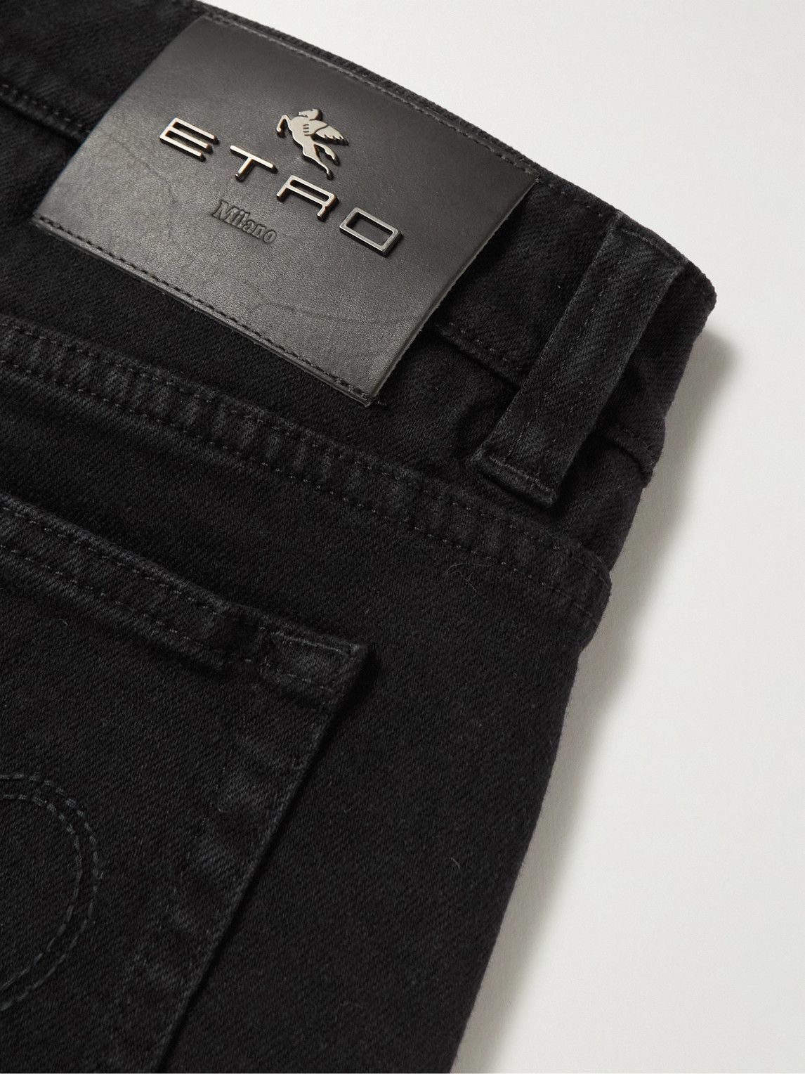 Etro - Straight-Leg Embroidered Jeans - Black Etro