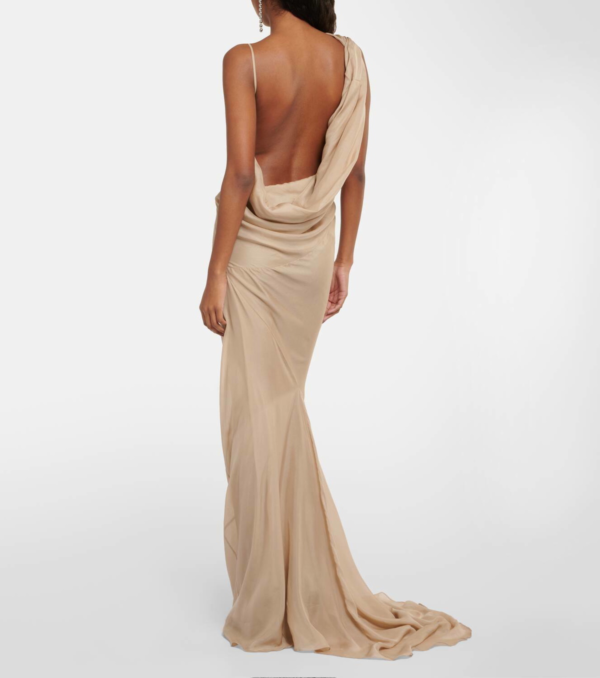 Entire Studios Open-back asymmetric silk gown Entire Studios