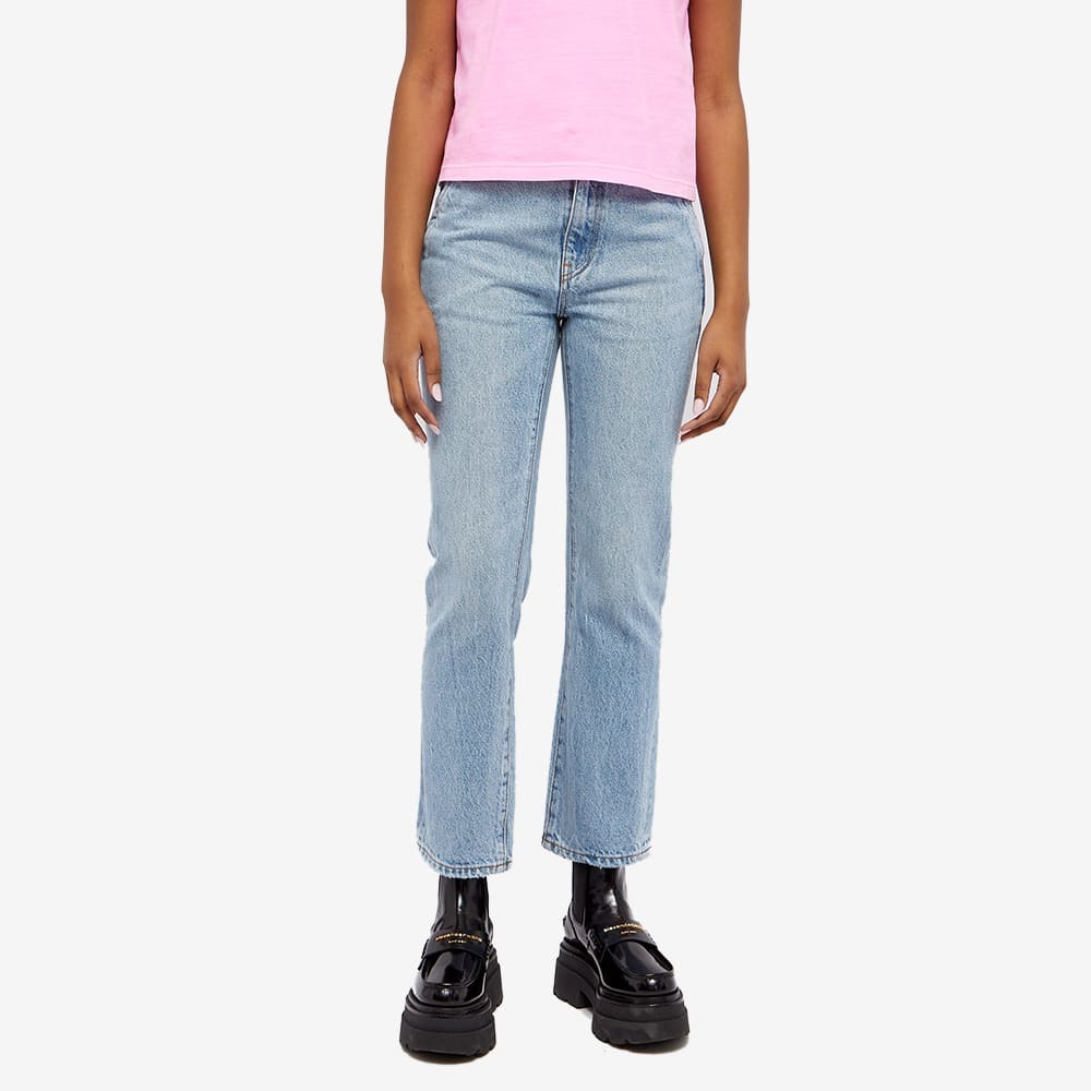 Alexander Wang Women's OG High Rise Stovepipe Jean in Light Indigo Fade ...