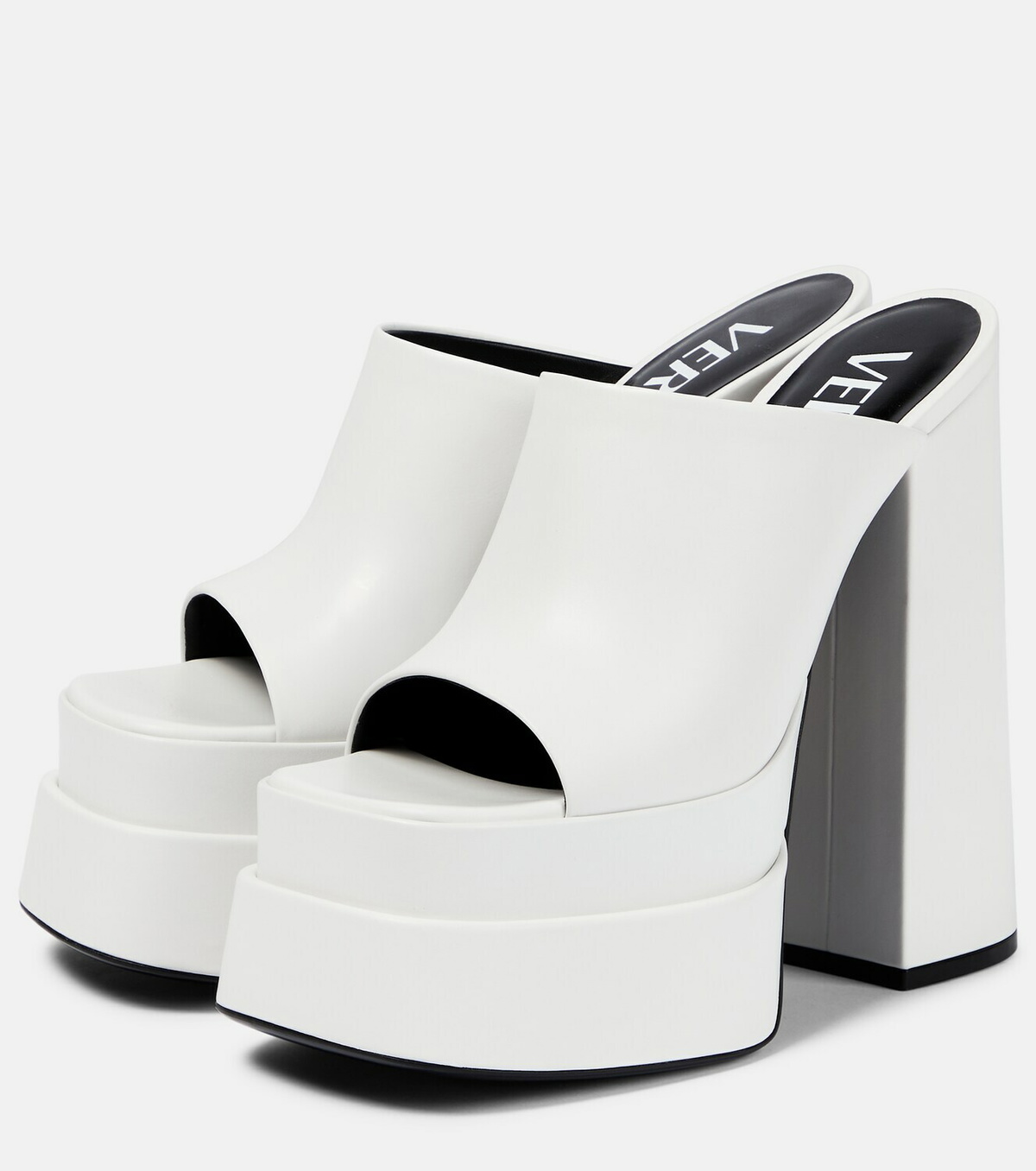 Versace - Leather platform mules Versace