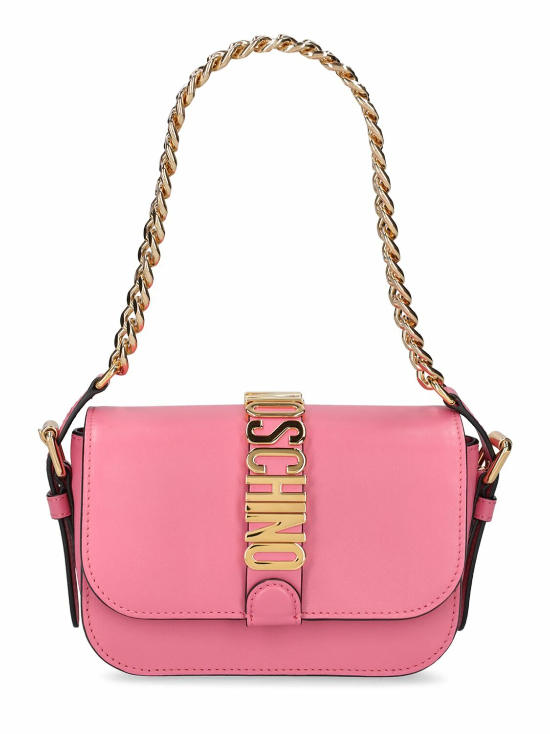 MOSCHINO - Logo Leather Shoulder Bag Moschino