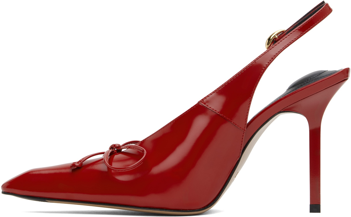 JACQUEMUS Red Les Classiques 'The high Cubisto slingbacks' Heels Jacquemus