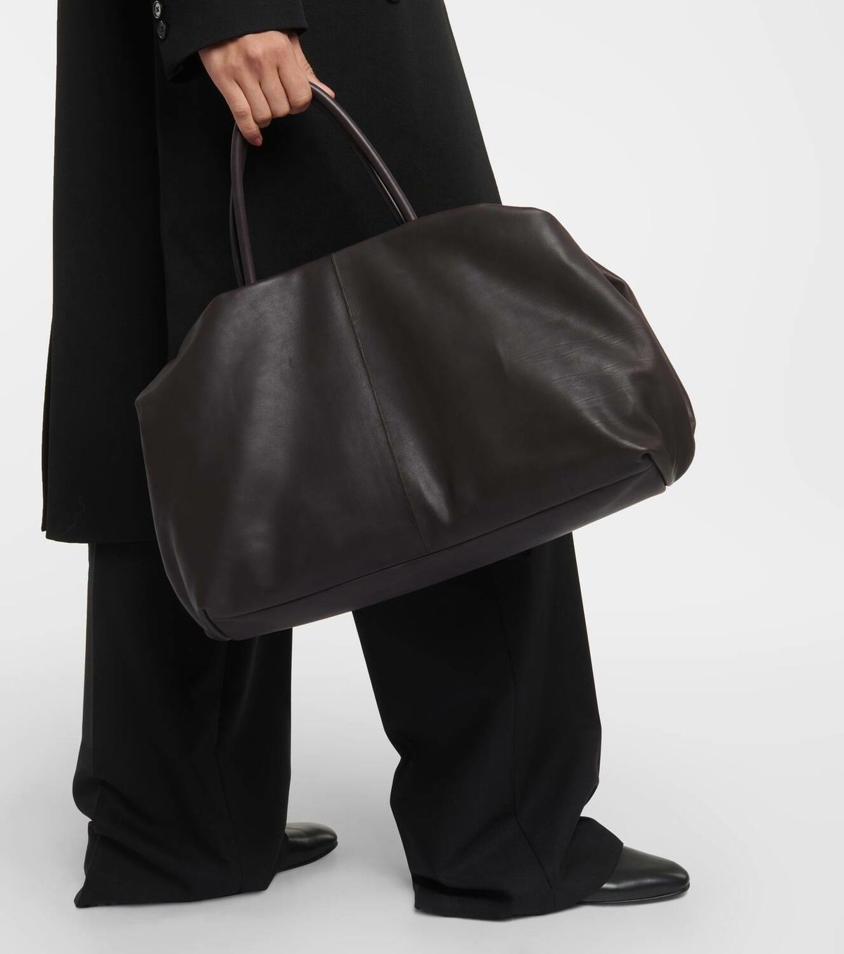 The Row Elio Bourse leather tote bag The Row