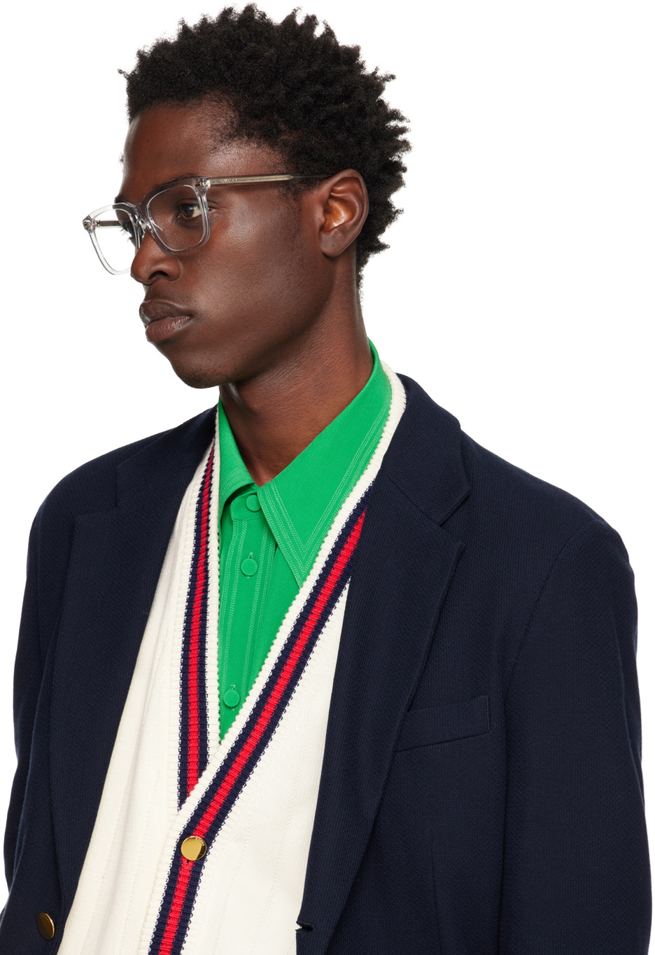 Gucci Transparent Rectangular Glasses Gucci