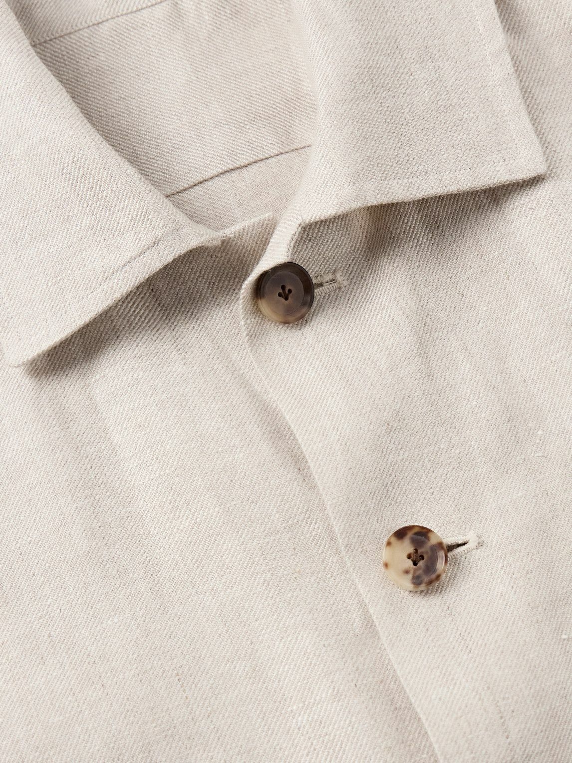 De Petrillo - Linen-Twill Overshirt - Neutrals De Petrillo