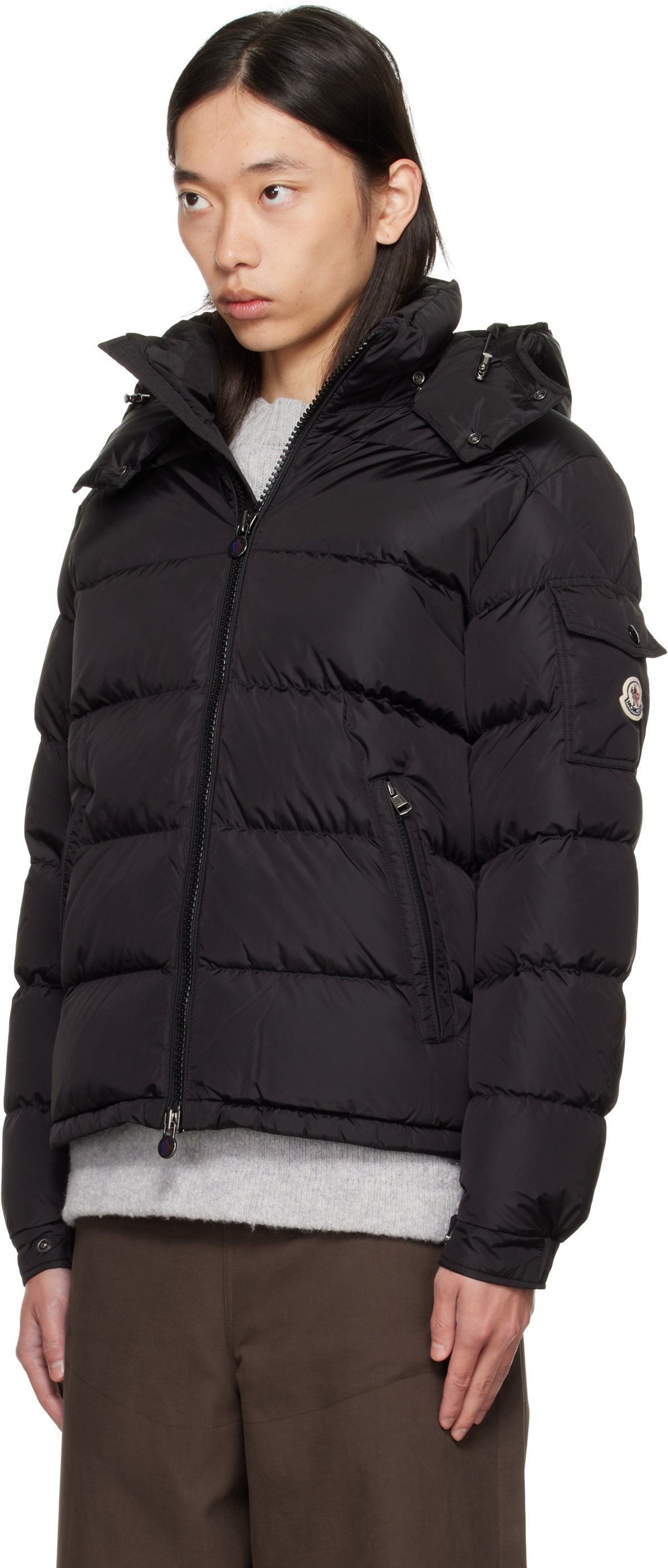 Moncler Black Maya Matte Short Down Jacket Moncler