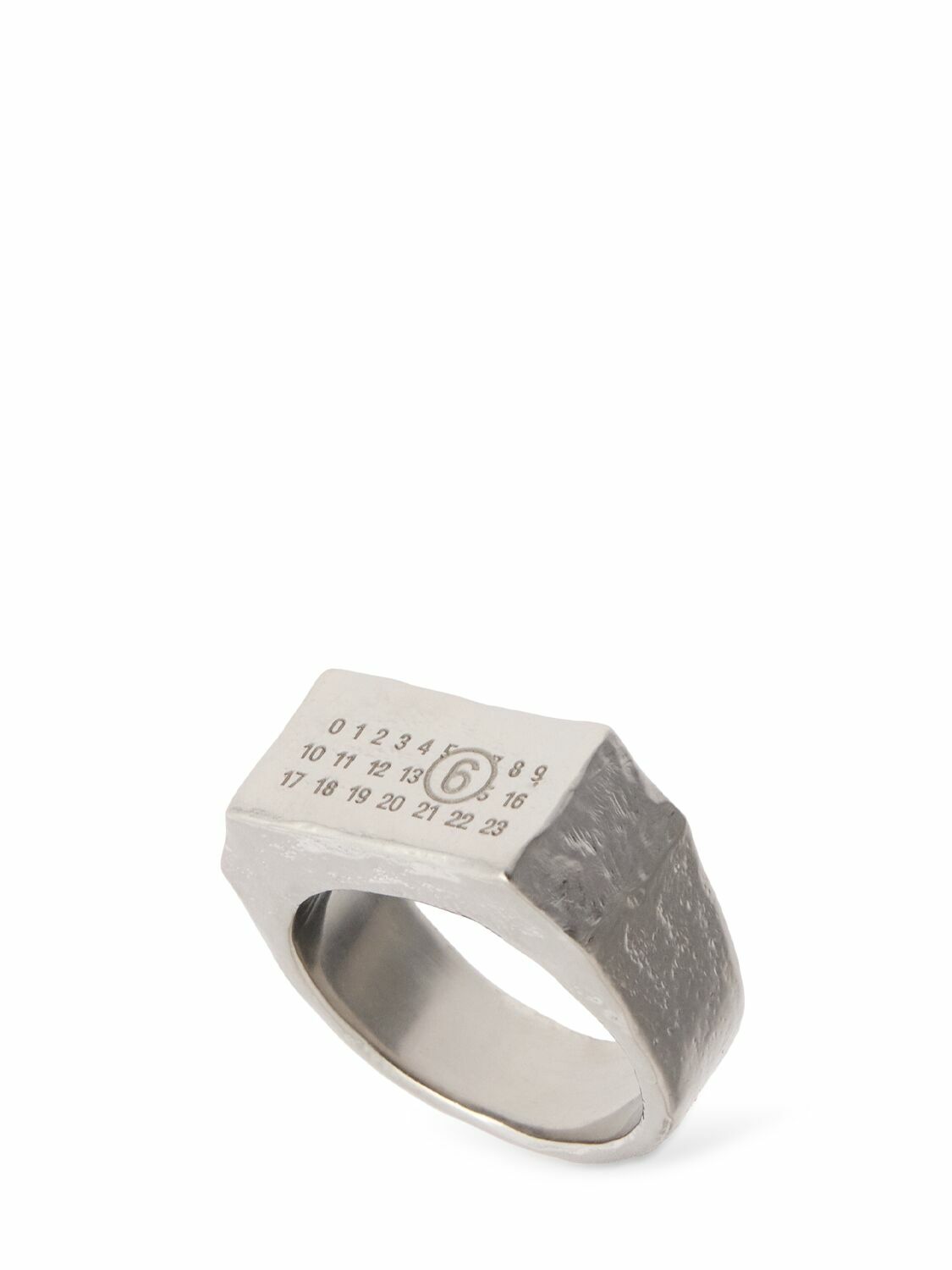 MM6 MAISON MARGIELA Mm6 Worn Out Logo Brass Ring MM6 Maison Margiela