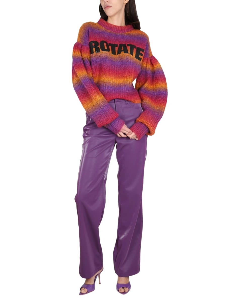 Rotate by Birger Christensen Crewneck Sweater With Logo ROTATE Birger ...
