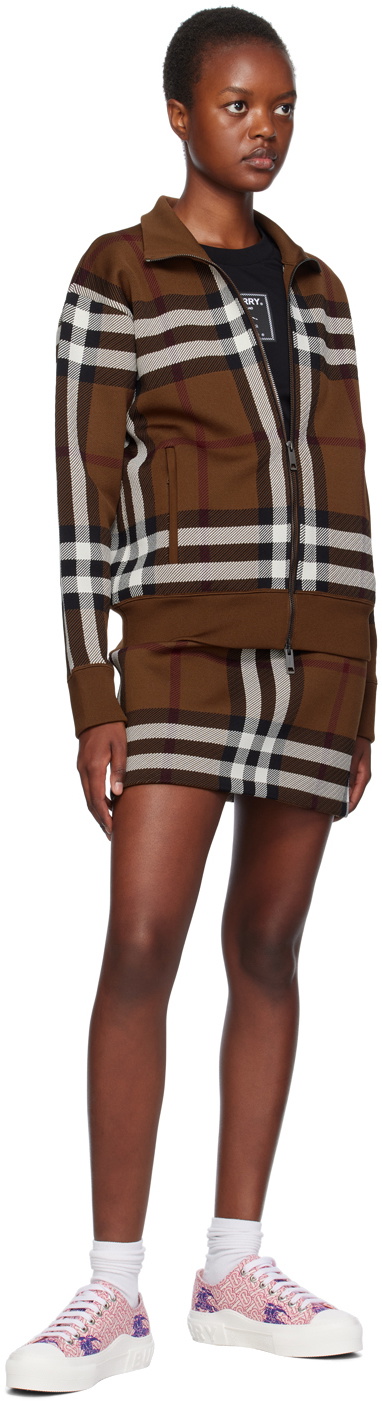 Burberry Brown Check Track Jacket Burberry