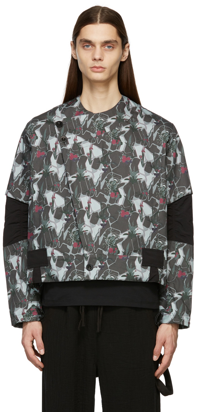 Kiko Kostadinov Grey & Pink Stretton Moto Jacket Kiko Kostadinov